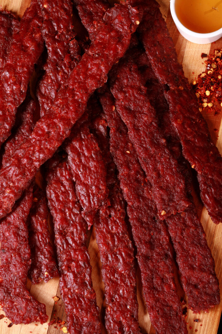 Sweet & Spicy Ground Venison Jerky Recipe [Ground Deer Jerky] - Dried ...