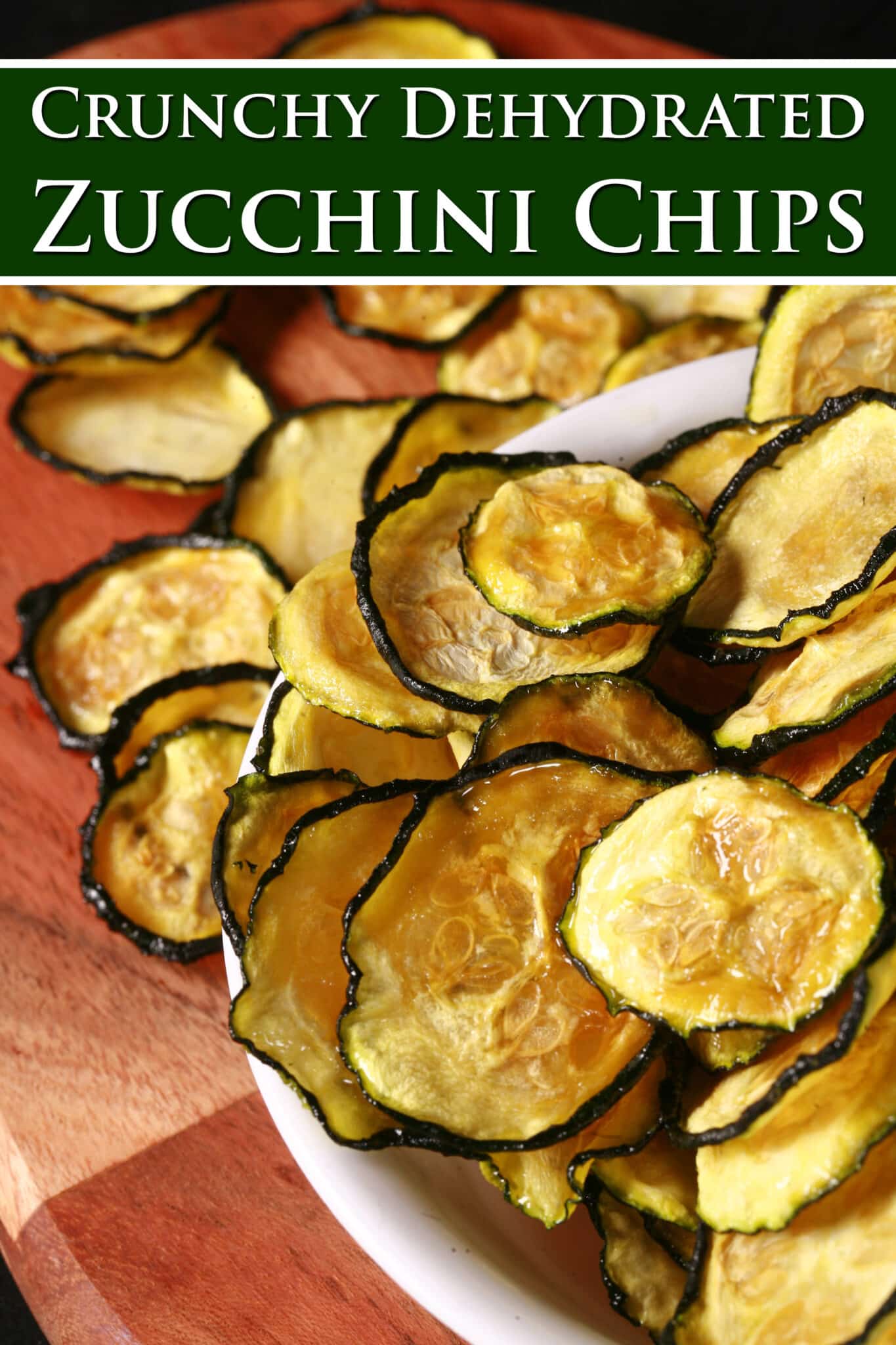 Crispy Dehydrated Zucchini Chips Recipe [Food Dehydrator] - Dried and Tasty